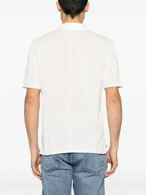 Rag & Bone Harvey Ribbed-knit Polo Shirt - White