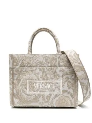 Versace Barocco Athena Small Tote Bag - Neutrals