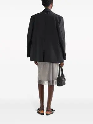 Prada Crystal-embellished Tulle Midi Skirt