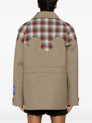 MAISON MARGIELA X Pendleton Décortiqué Plaid-check Oversize Pea Coat