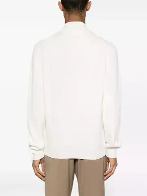 FILERIA Zip-up Ribbed Knit Sweatshirt