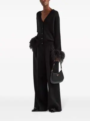 Prada Feather-trim Trousers