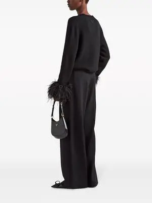 Prada Feather-trim Trousers