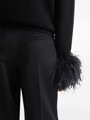 Prada Feather-trim Trousers