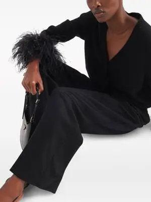 Prada Feather-trim Trousers