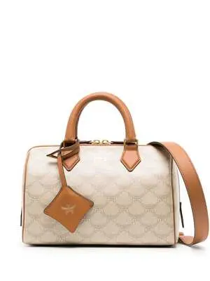 Mcm Small Ella Boston Lauretos Bag - Neutrals