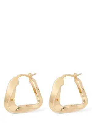 Bottega Veneta Essentials Twist Triangle Hoop Earrings - Gold