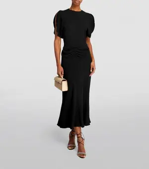 Victoria Beckham Gathered Midi Dress