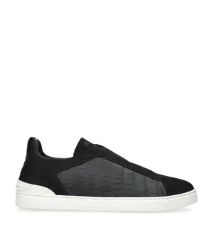 Croc Effect Sneakers For Men