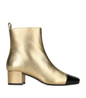 CAREL Carel Leather Estime Ankle Boots 40 Gold