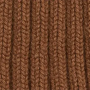 LE BONNET Wool Ribbed Beanie - Brown