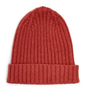 LE BONNET Wool Ribbed Beanie - Red