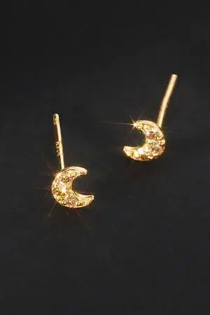 SET & STONES Claro Stud Earrings - Gold
