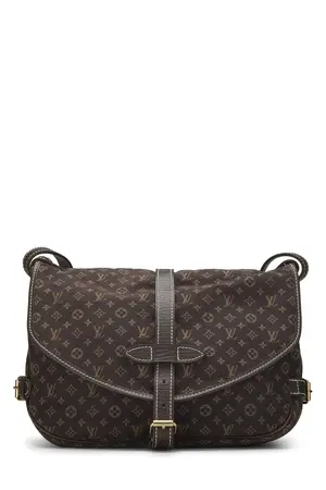 LOUIS VUITTON Monogram Mini Lin Saumur 30 - Brown