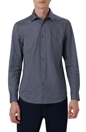 Bugatchi James Ooohcotton® Dot Print Button-up Shirt