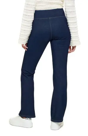 Hue Plush Lined Denim Bootcut Leggings