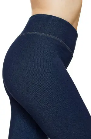 Hue Plush Lined Denim Bootcut Leggings