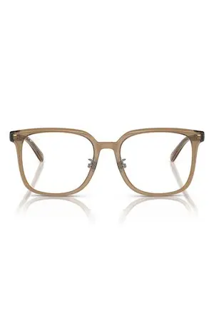 Ray-ban Ray-Ban 54mm Square Frame Optical Glasses Transparent Brown