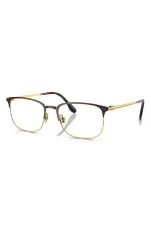 Ray-ban 54mm Rectangle Eyeglasses - Havana