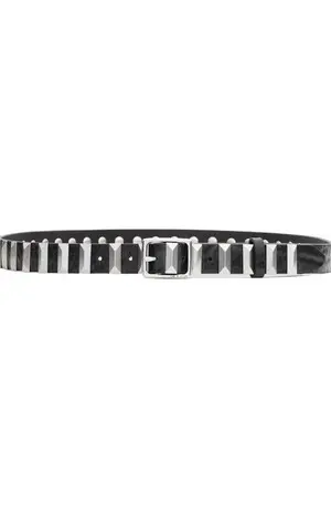 Rag & Bone Baby Boyfriend Stud Leather Belt - Black