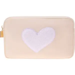 BLOC BAGS Medium Heart Cosmetic Bag Cream