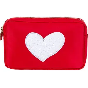 BLOC BAGS Medium Heart Cosmetic Bag - Red