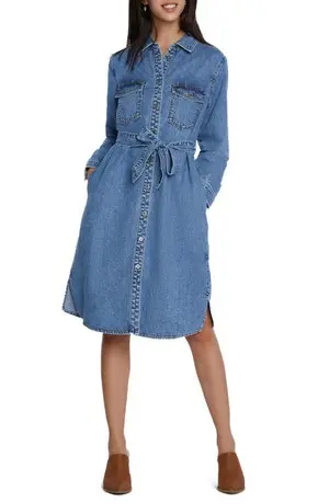 Wash Lab Denim Plain Day Dresses