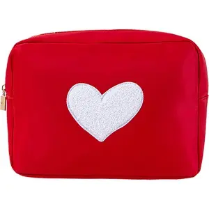 BLOC BAGS Xl Heart Cosmetics Bag - Red