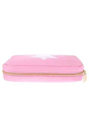 BLOC BAGS Star Appliqué Cosmetics Bag - Baby Pink