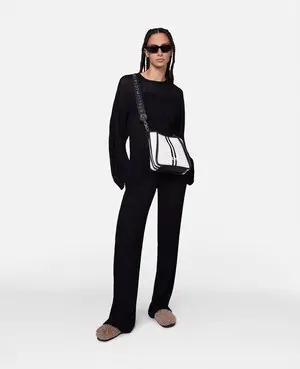 Stella McCartney Banana Sleeve Plisse Pleat Knit Top