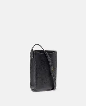 Stella McCartney Logo Grainy Alter Mat Crossbody Phone Pouch