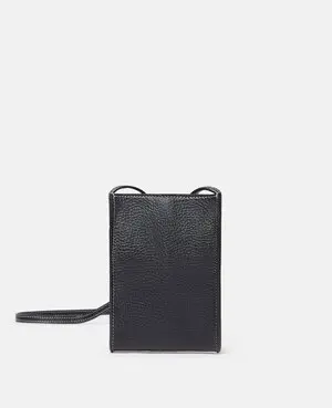 Stella McCartney Logo Grainy Alter Mat Crossbody Phone Pouch