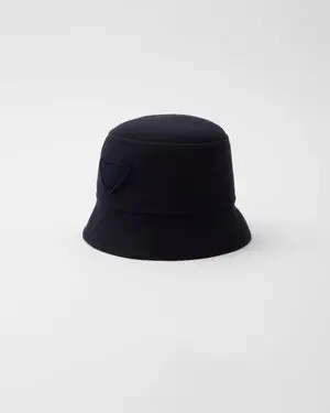 Prada Prada Velour Cloth Bucket Hat Navy