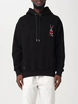 FAMILY FIRST Embroidered Bunny Graphic Hoodie