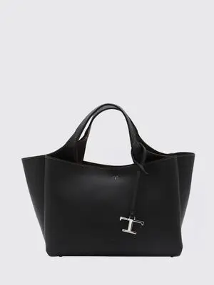 TOD'S Hammered Leather Handbag Black