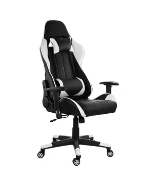 GAMEFITZ Gaming Chair In Trim - Black And White