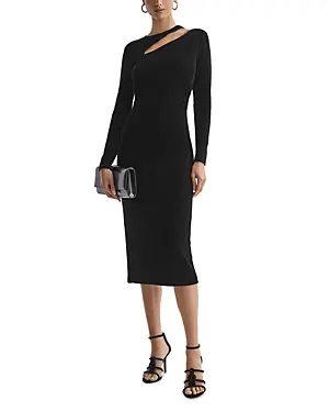 black wedding dress with long sleeves Ballbella Modern Black Wedding Gowns With Beads With Long Sleeve main image 0