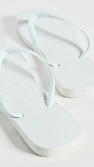 Havaianas Slim Square Flip Flops - White