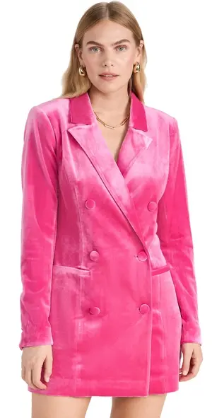 Good American Velvet Exec Blazer Dress