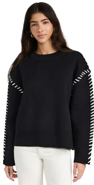 English Factory Whip Stitch Heavy Knit Sweater
