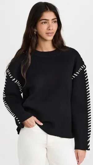 English Factory Whip Stitch Heavy Knit Sweater