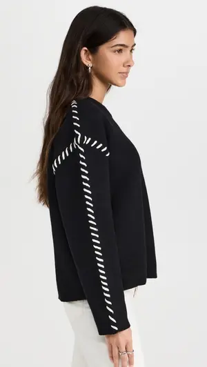 English Factory Whip Stitch Heavy Knit Sweater