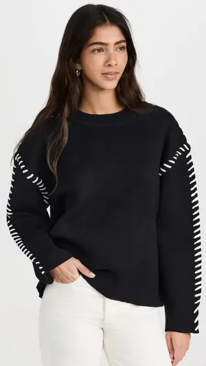 English Factory Whip Stitch Heavy Knit Sweater