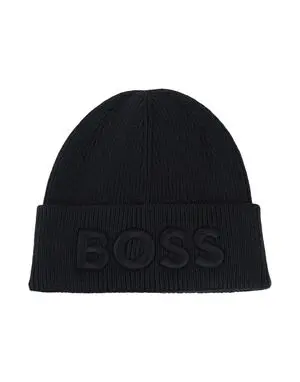 BOSS Cotton-wool Beanie - Blue