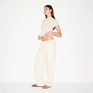 Oatmeal Heather Straight Leg Pants