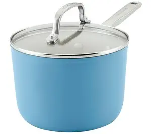 KITCHENAID Hard Anodized Ceramic Nonstick Sauce Pan W/ Lid, 3qt - One-color