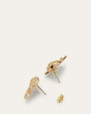 Harwell Godfrey Snail Stud Earrings With Diamonds