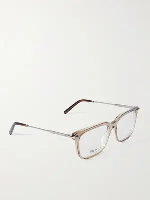 Dior Blacksuit S12i Silver-tone And Acetate Optical Glasses