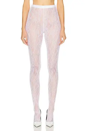 Wardrobe.NYC Lace Tights - Off White