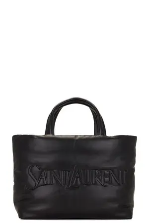 Saint Laurent Puffed Leather Tote Bag - Nero